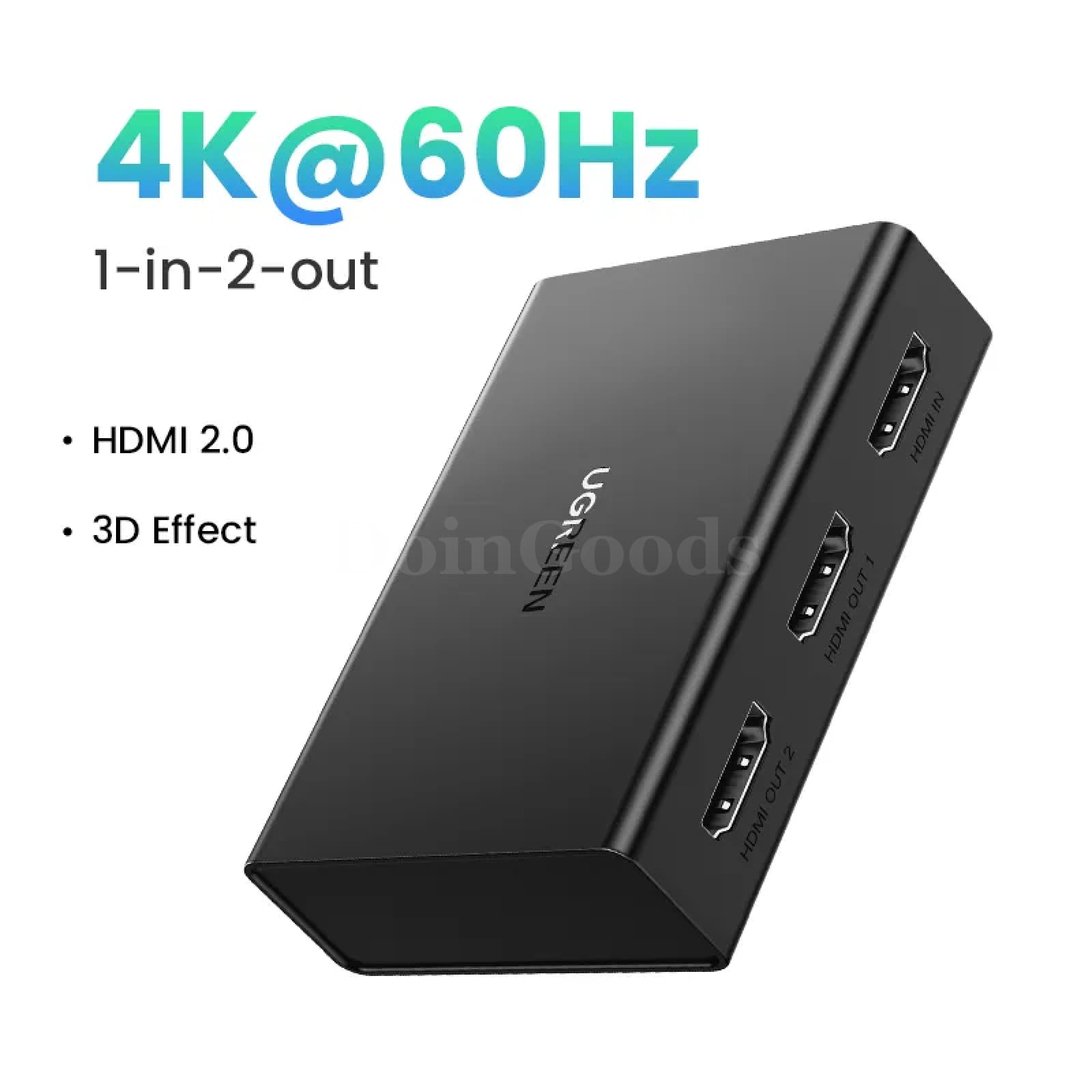 Ugreen Hdmi Splitter 1 In 2 Out 4K60Hz Compatible Dual Monitor Hdcp 2.2 ...